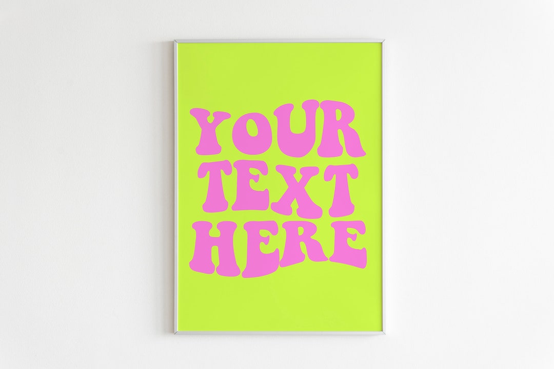 Custom/personalised Text Wall Print I Wall Art I Wall Decor #34 - Etsy