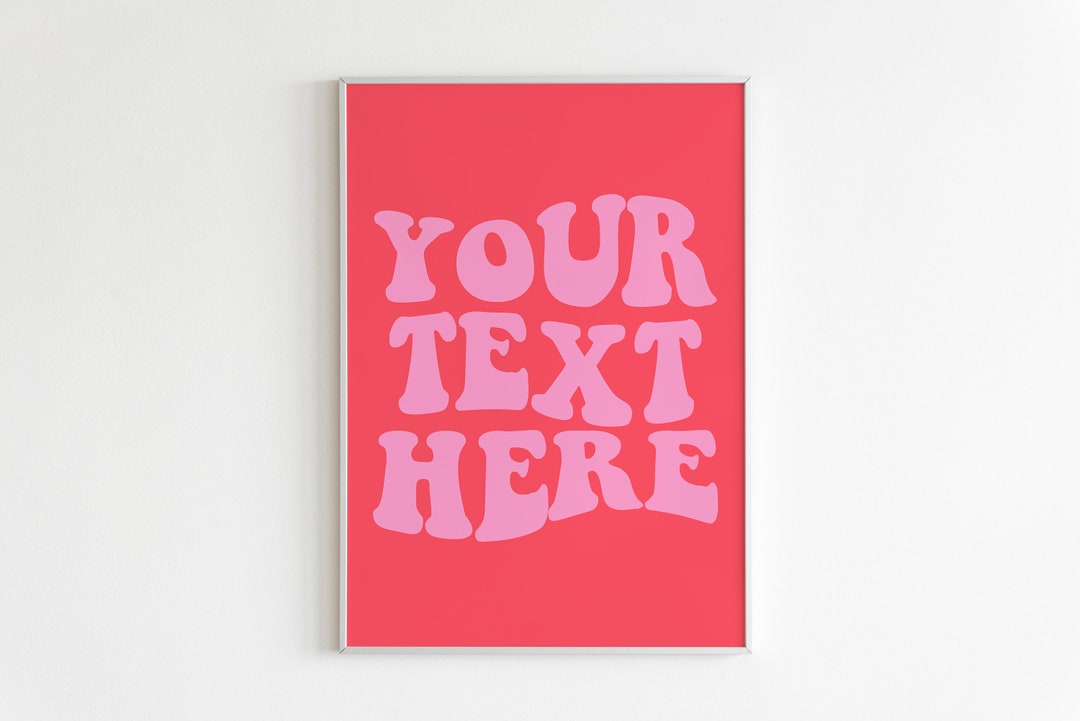 Custom/personalised Text Wall Print I Wall Art I Wall Decor #32 - Etsy