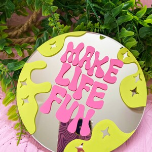 Make Life Fun Mini Disc Mirror - Etsy