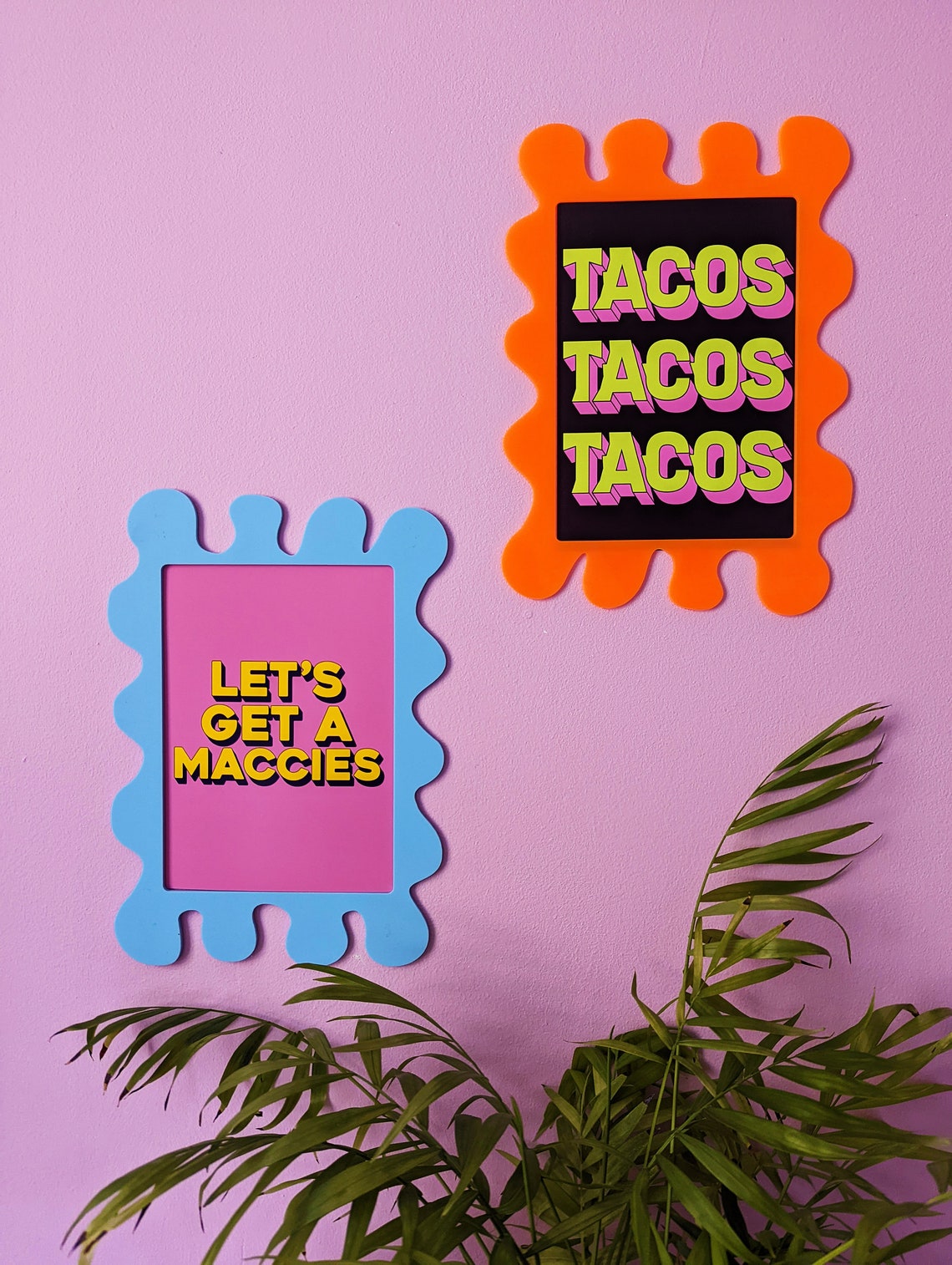 Candy Blue Wall Print Blobby Frame - Free Print Included - Etsy