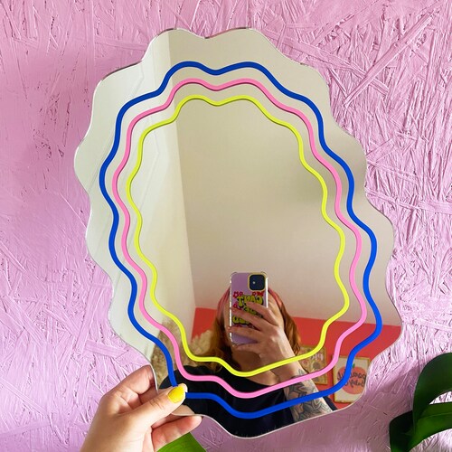 Plain Wavy Mirror - Etsy