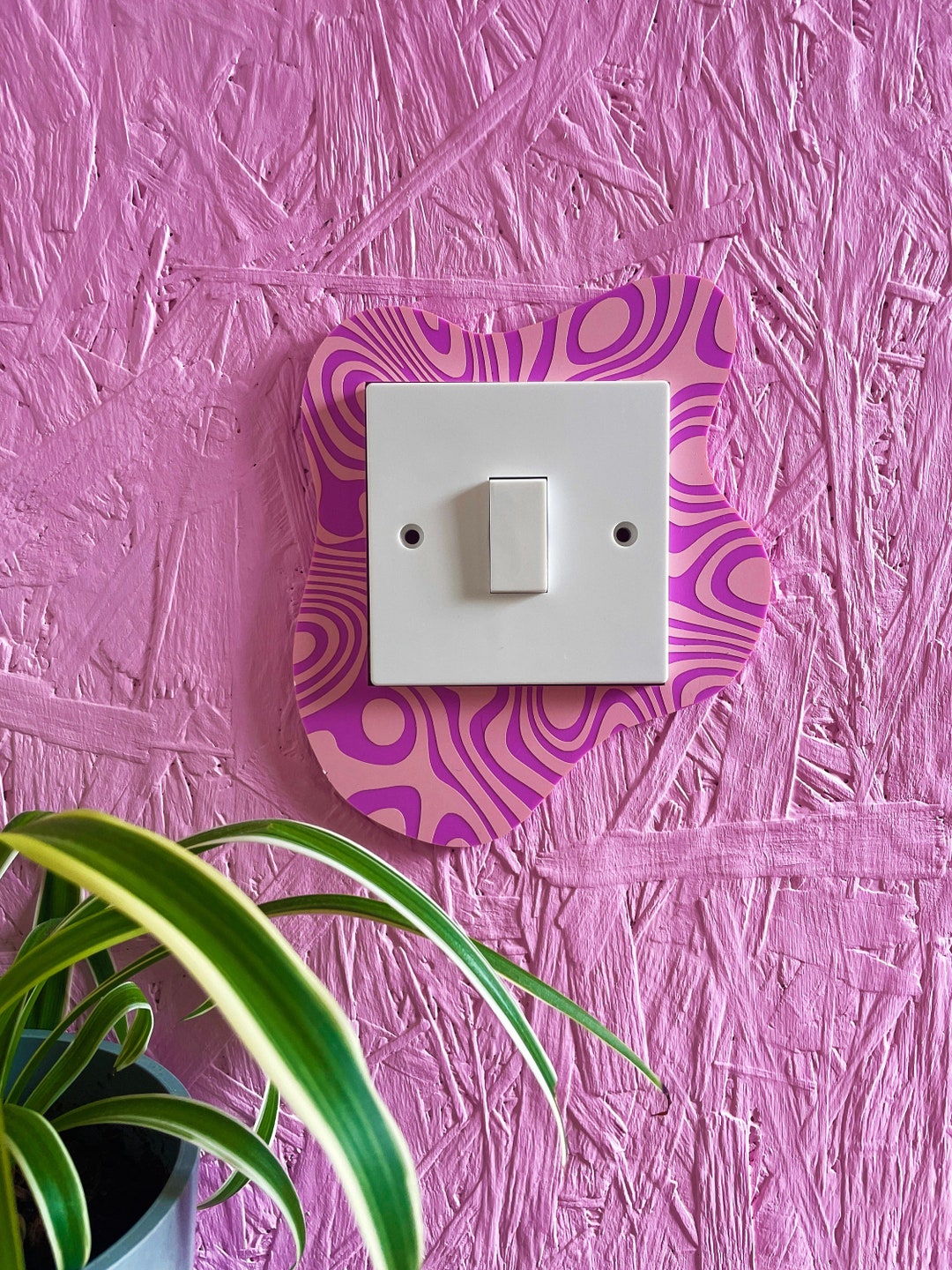 Pink & Lilac Groovy Blob Light Switch - Etsy