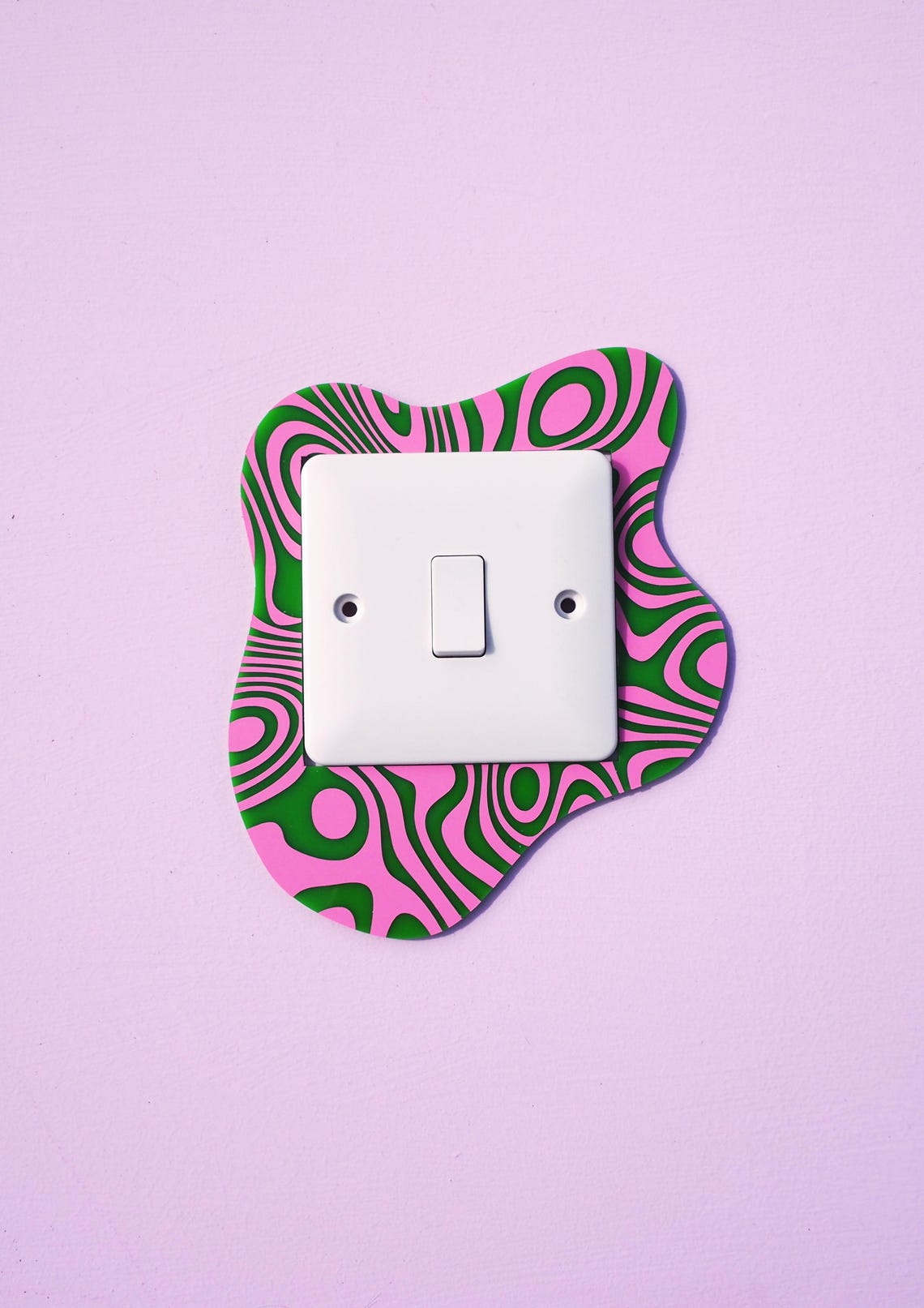 Pink & Green Groovy Blob Light Switch - Etsy UK