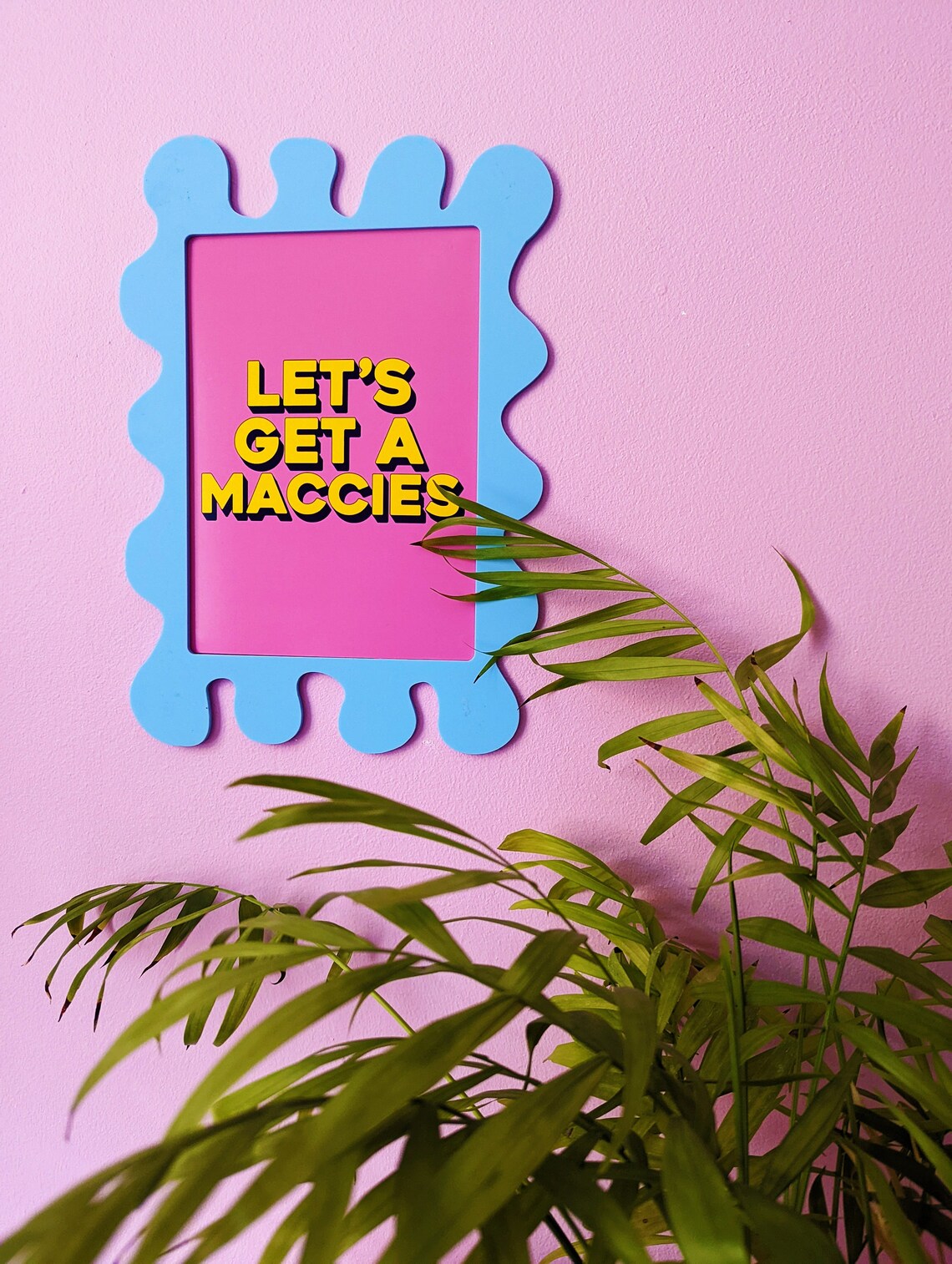 Candy Blue Wall Print Blobby Frame - Free Print Included - Etsy