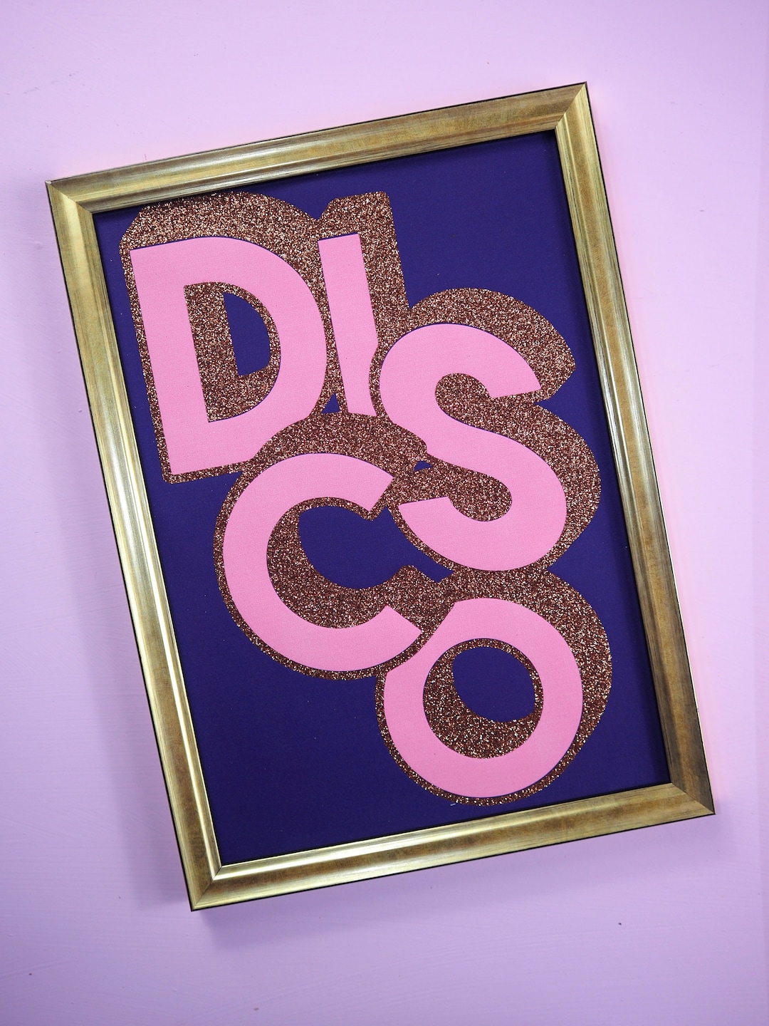 Navy & Copper DISCO Glitter Fabric Print - Etsy