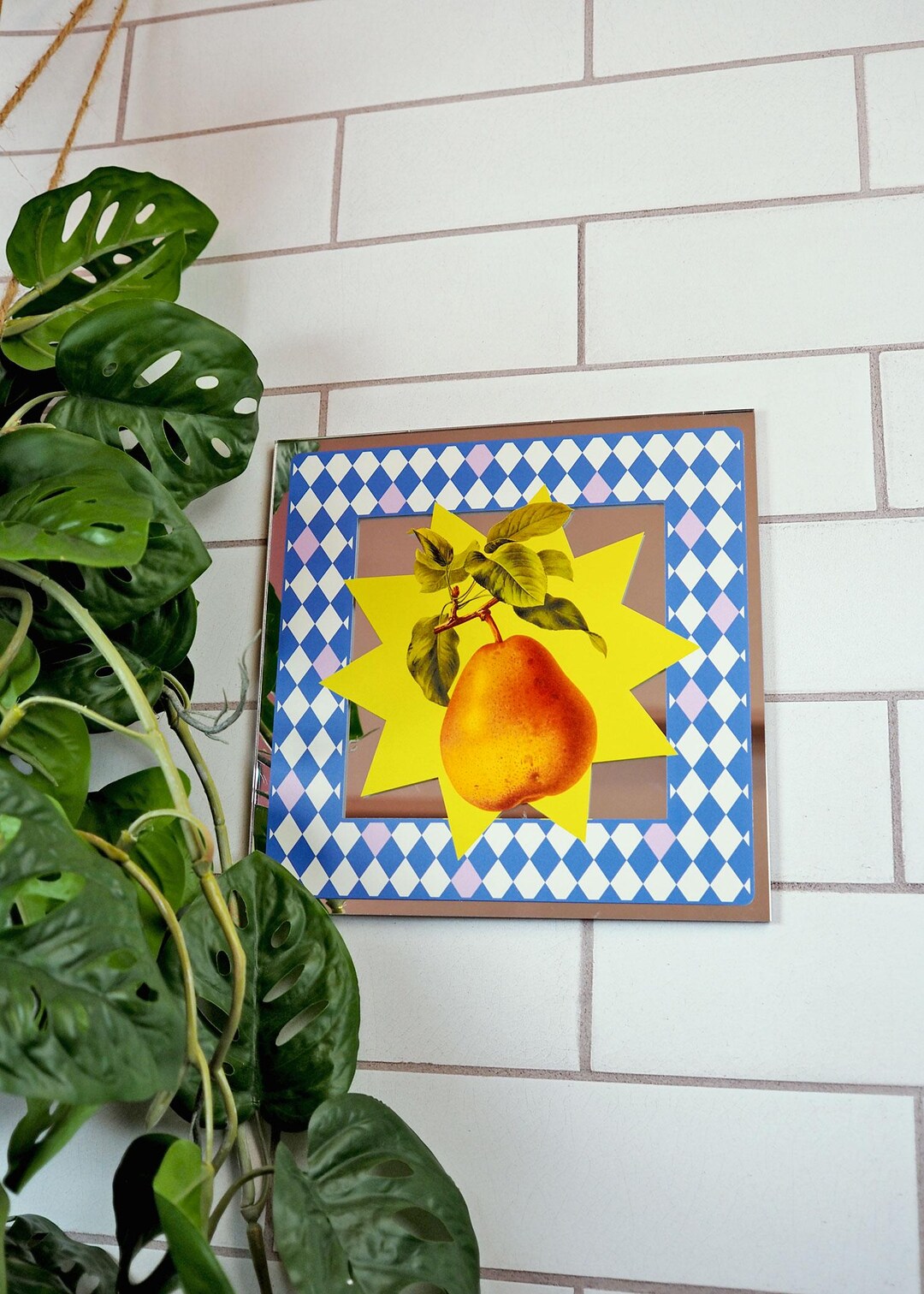 Pear Vintage Summer Mirror Tile - Etsy
