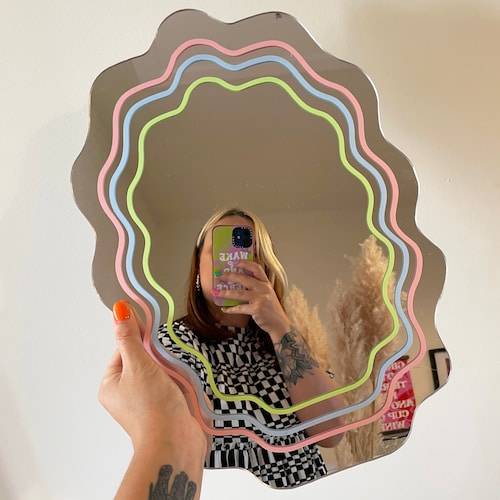 Plain Wavy Mirror - Etsy