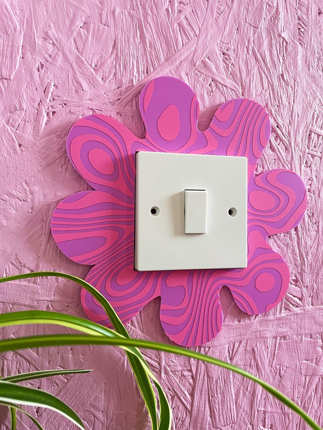Pink & Lilac Psychedelic Wavy Light Switch - Etsy