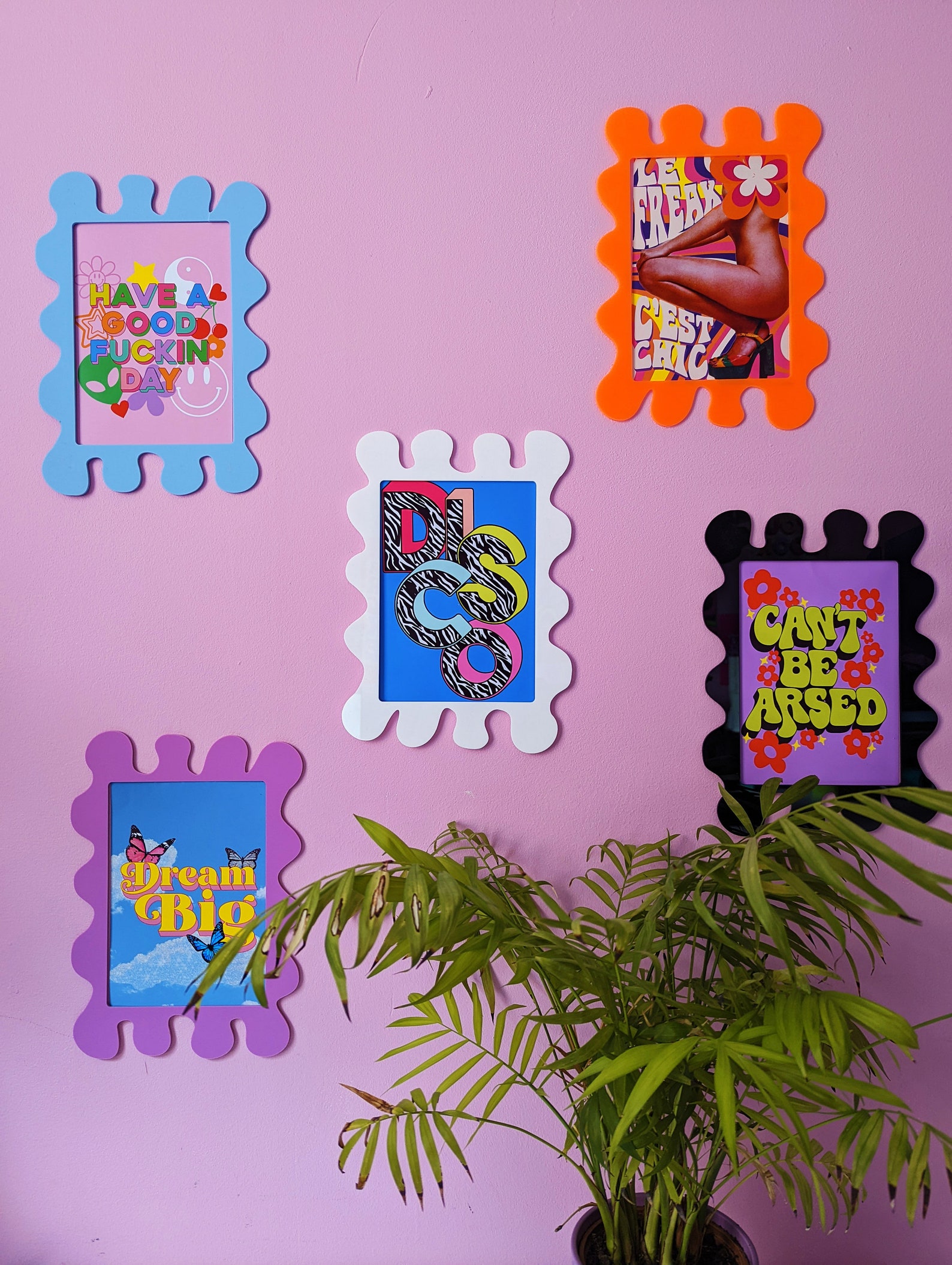 Candy Blue Wall Print Blobby Frame - Free Print Included - Etsy