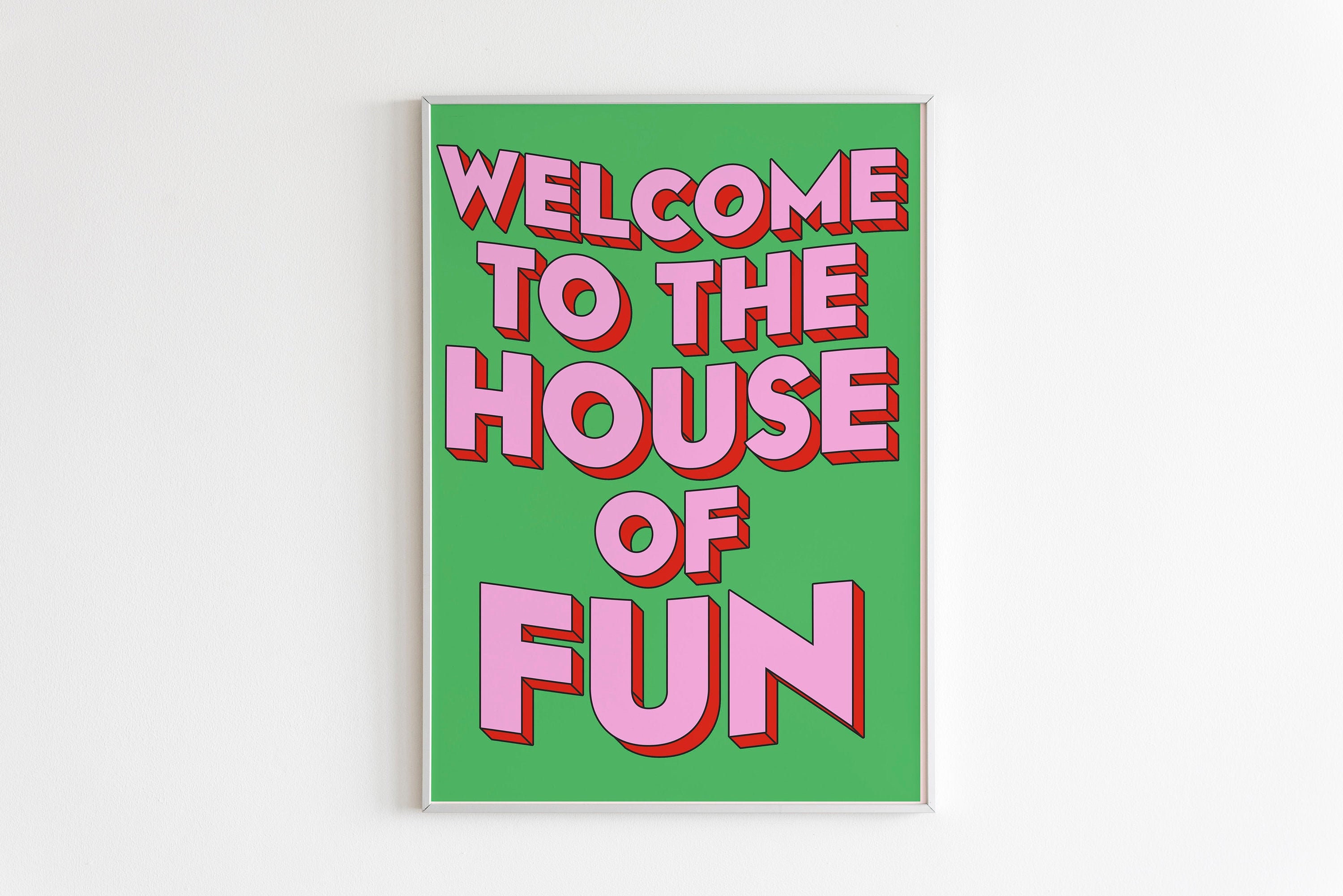 Welcome To The House Of Fun Madness Song Lyrics Wall Art/Wall | Etsy