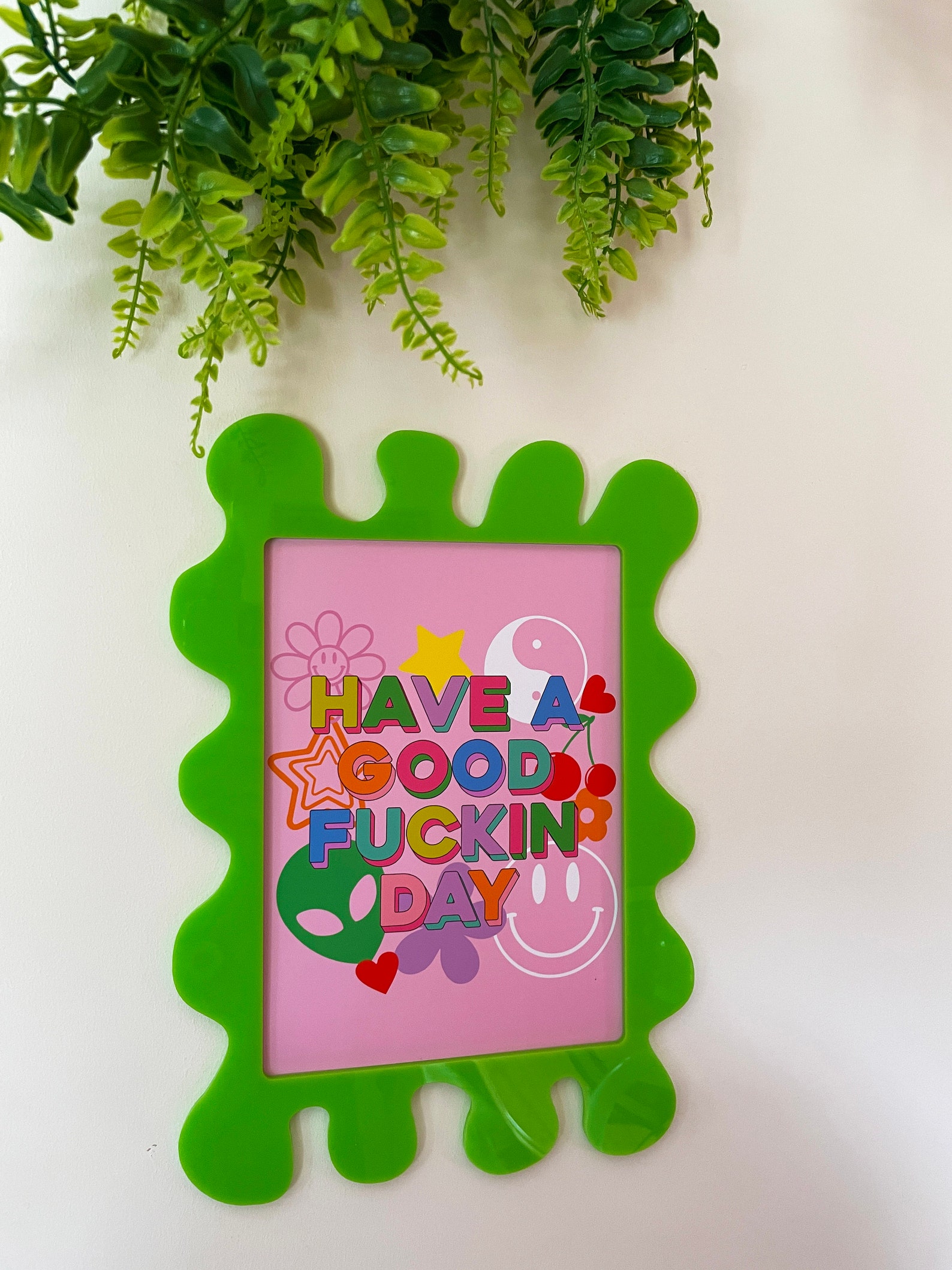 Lime Wall Print Blobby Frame Free Print Included - Etsy UK