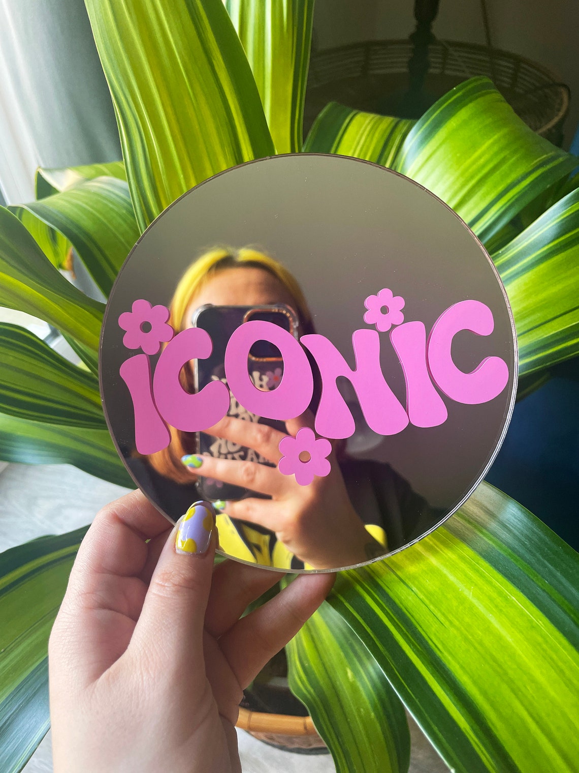 Iconic Mini Disc Mirror Customise Colour - Etsy