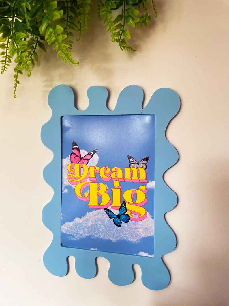 Candy Blue Wall Print Blobby Frame - Free Print Included - Etsy