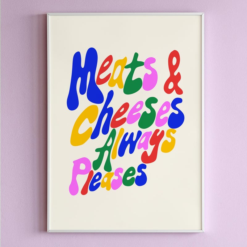 Cheese Print for Kitchen - Etsy UK