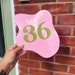 Baby Pink Blob House Number Sign - Customise Number Colour - Etsy