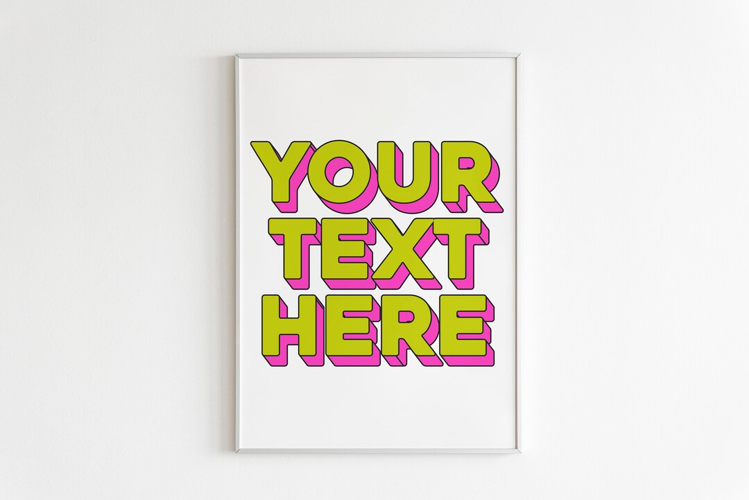 Custom/personalised Text Wall Print I Wall Art I Wall Decor #26 - Etsy
