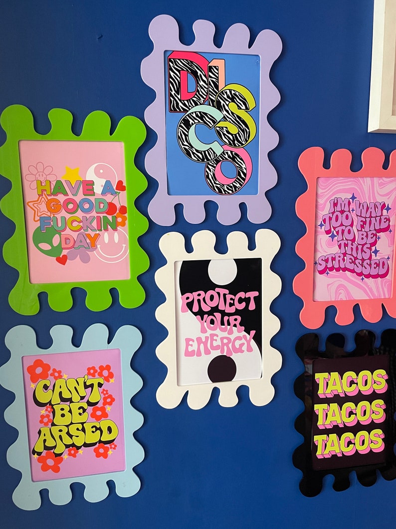 Palma Violet Wall Print Blobby Frame - Free Print Included - Etsy