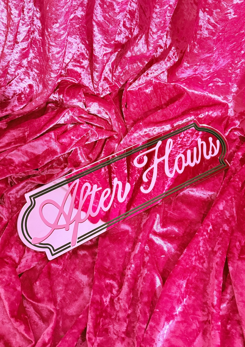 After Hours Mirror Sign - Pink Mirror - Etsy