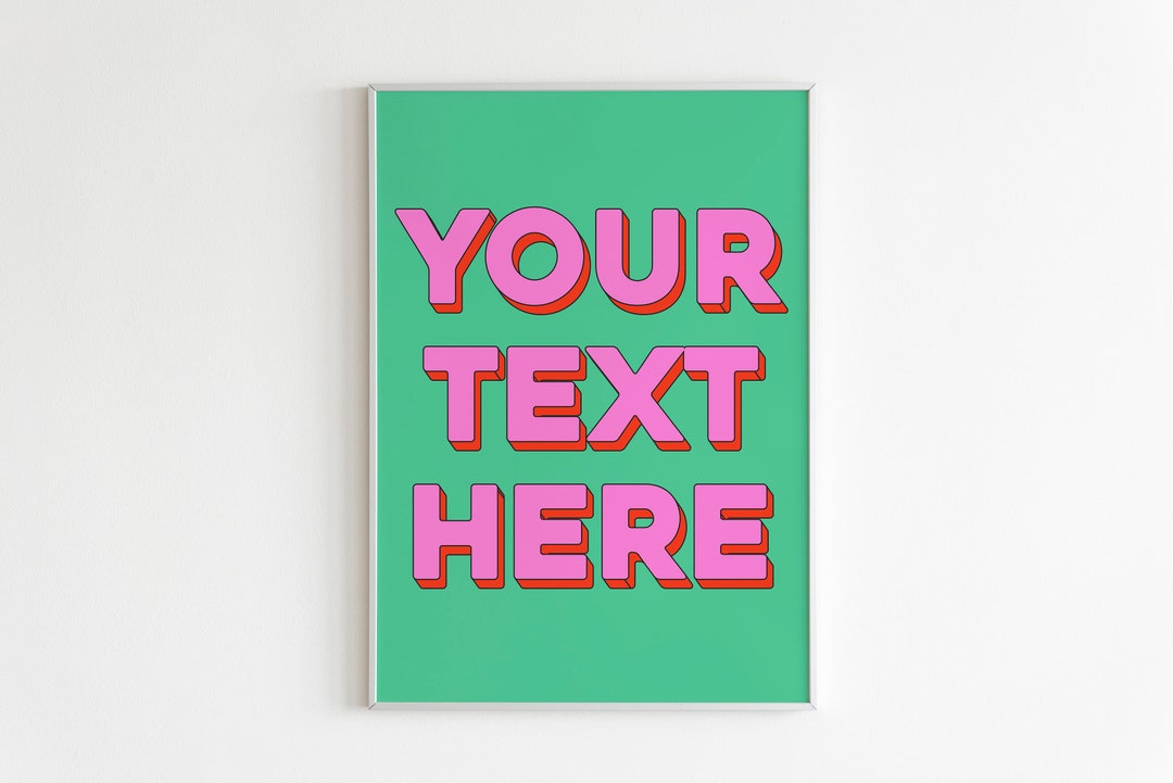 Custom/personalised Text Wall Print I Wall Art I Wall Decor #16 - Etsy