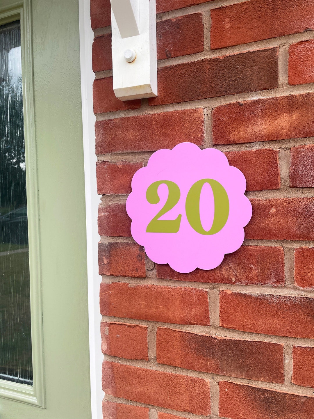 Grape Scallop House Number Sign - Customise Number Colour - Etsy UK