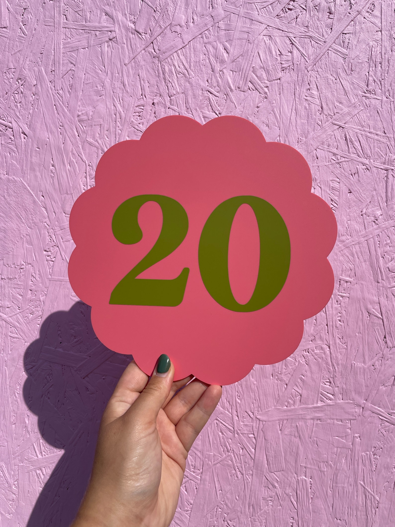 Raspberry Scallop House Number Sign - Customise Number Colour - Etsy