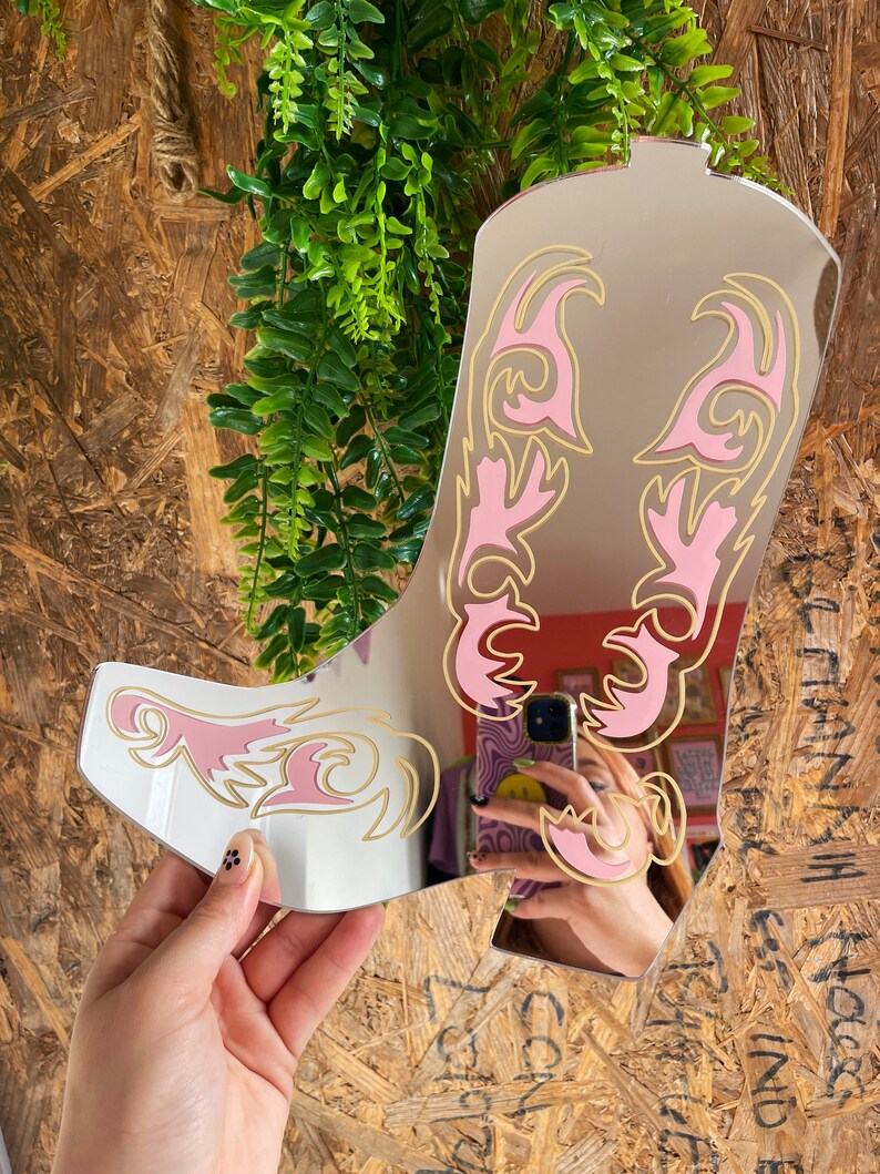 Cowboy Boot Mirror - Etsy