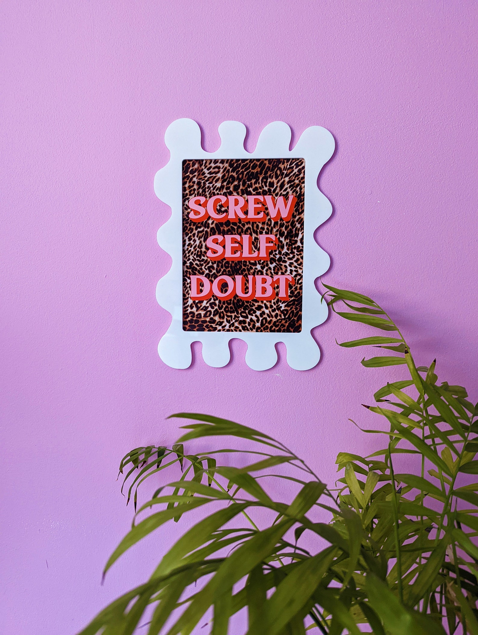 White Wall Print Blobby Frame Free Print Included - Etsy