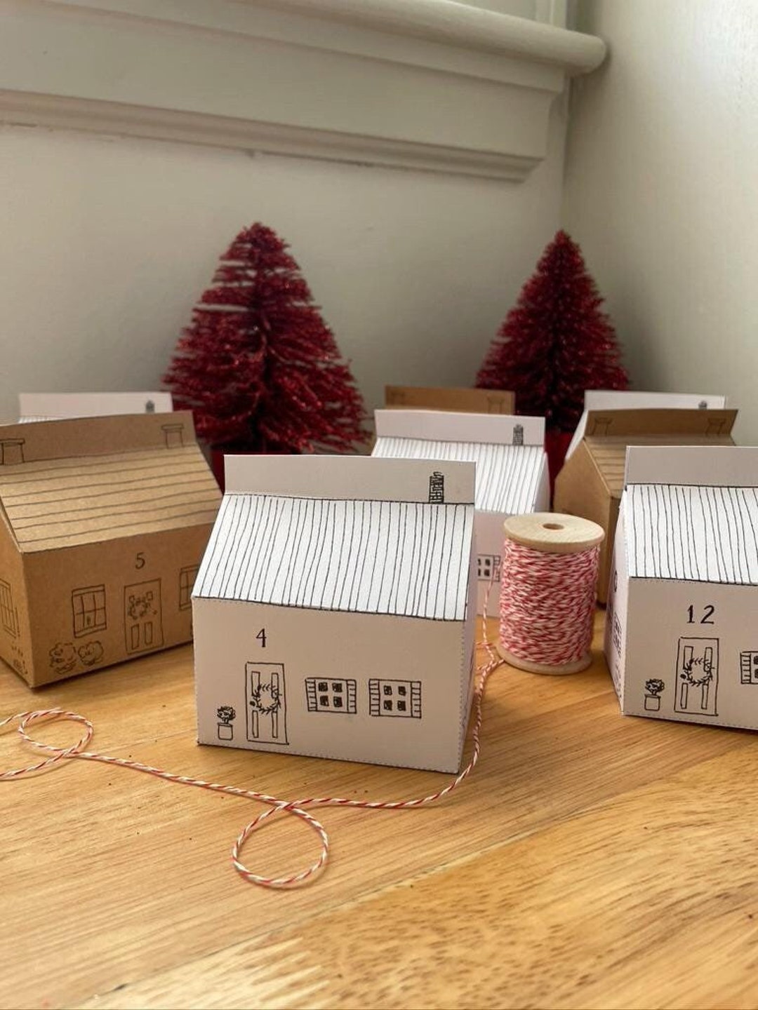 Printable Advent Calendar, DIY Christmas Countdown, Paper Holiday ...
