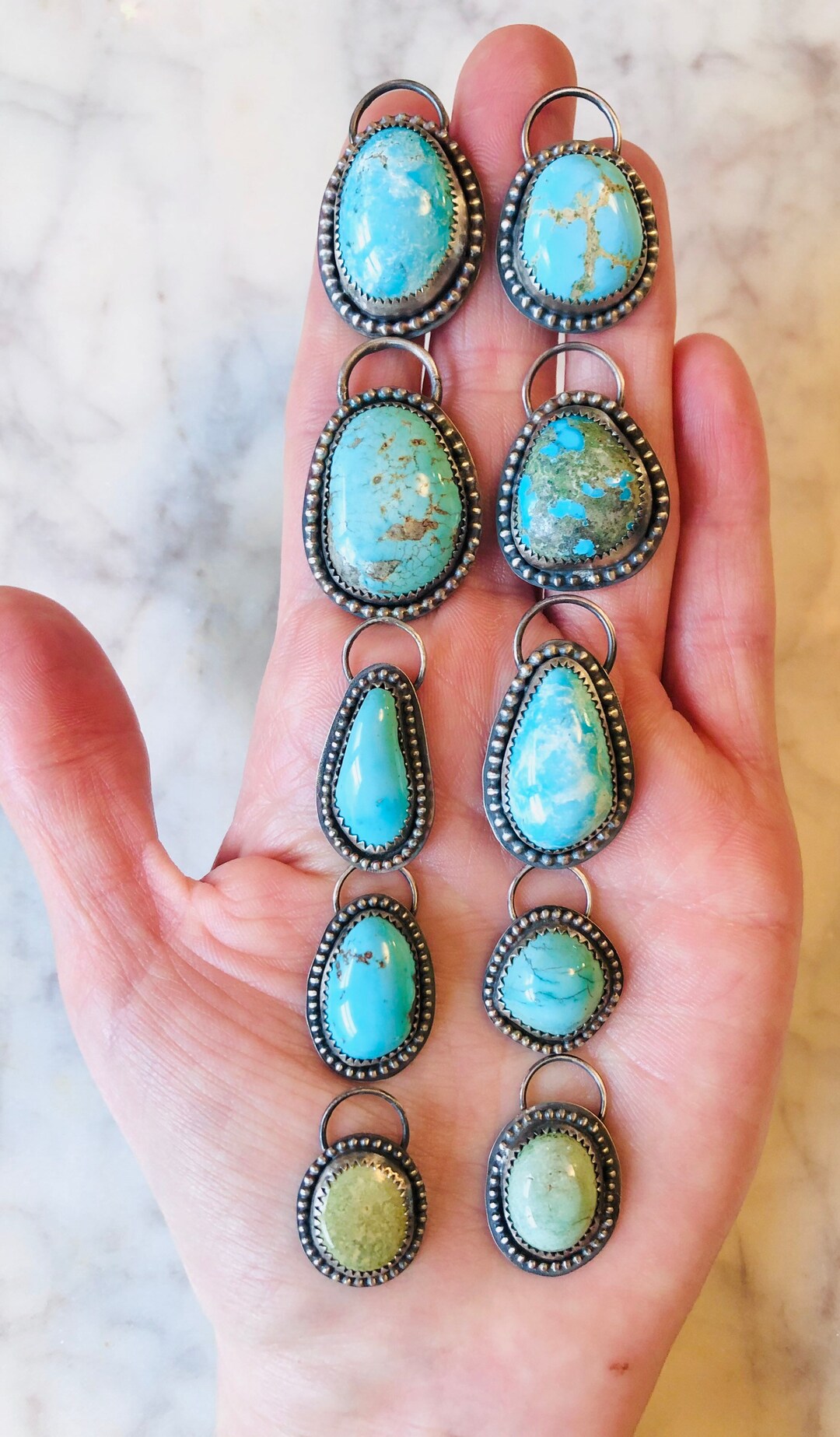 Turquoise Necklace Turquoise Pendant Boho Turquoise - Etsy