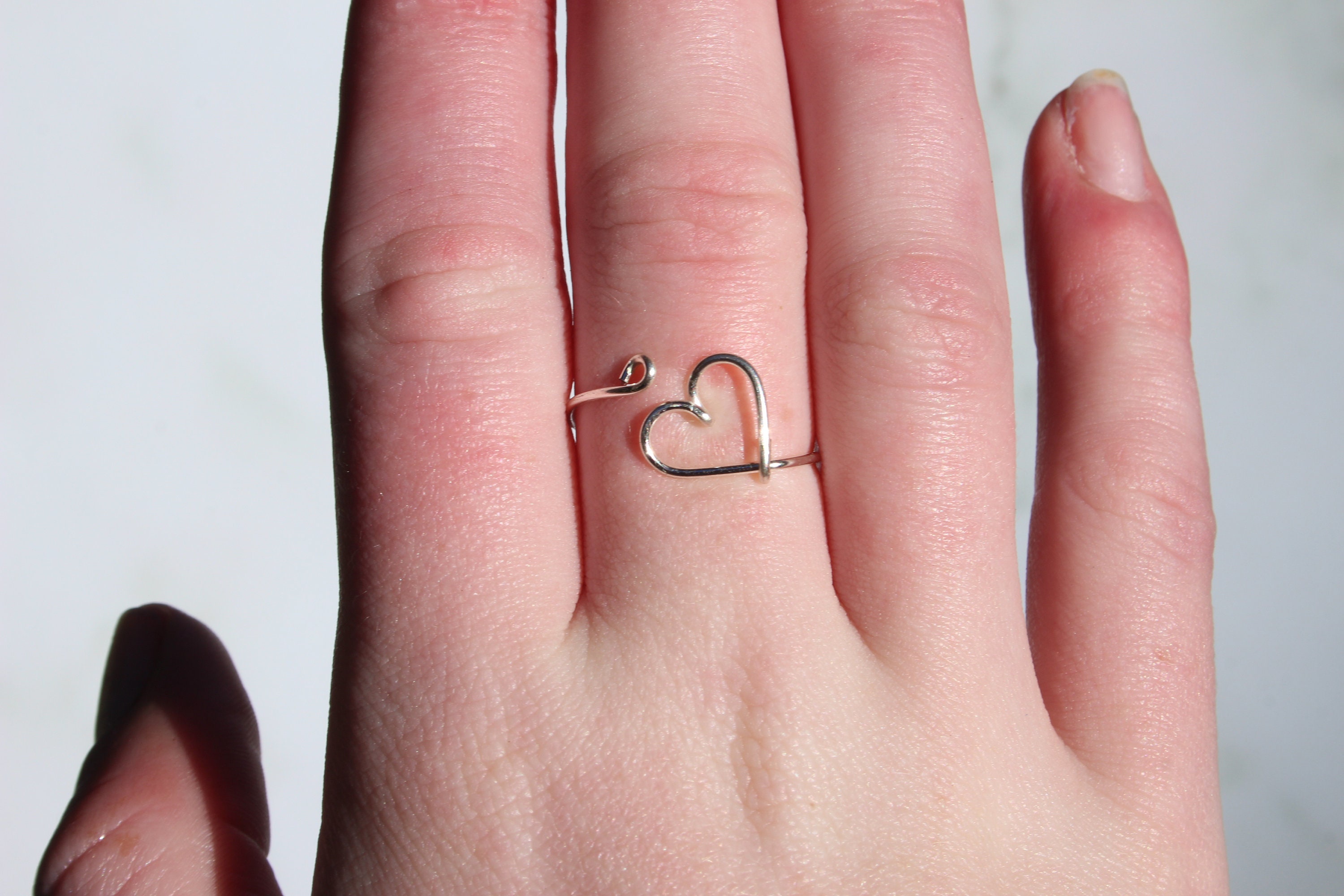 Silver Heart Ring Teenage Girl Gift Sweet 16 Gift Dainty | Etsy Australia