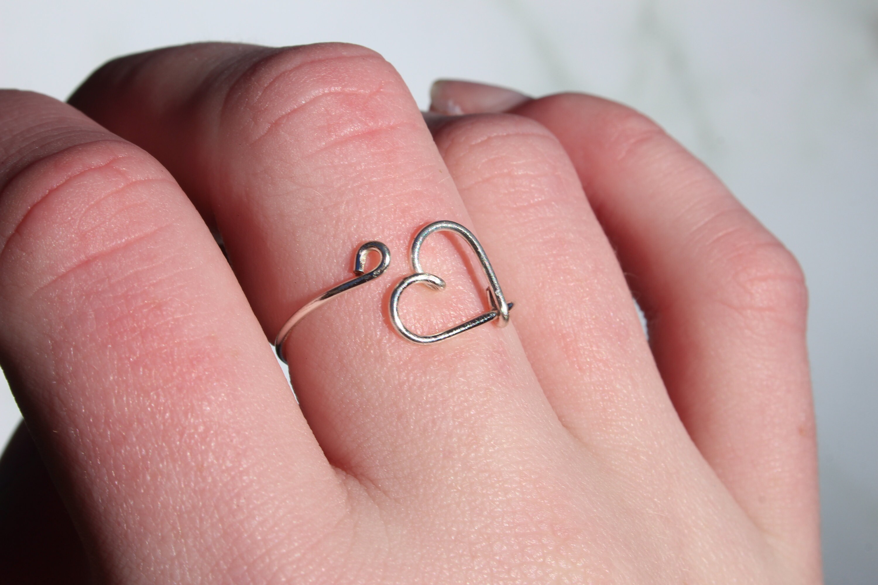 Silver Heart Ring Teenage Girl Gift Sweet 16 Gift Dainty - Etsy Australia