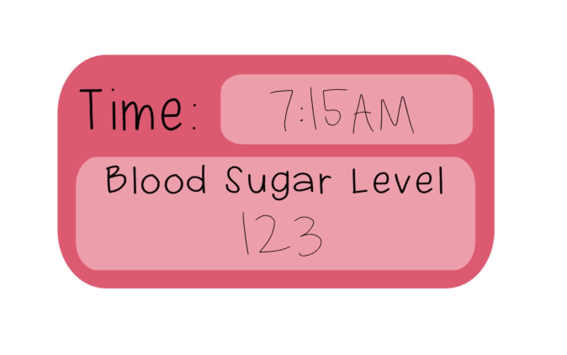 Blood Sugar Tracking Stickers - Diabetes - Blood Sugar Monitoring ...