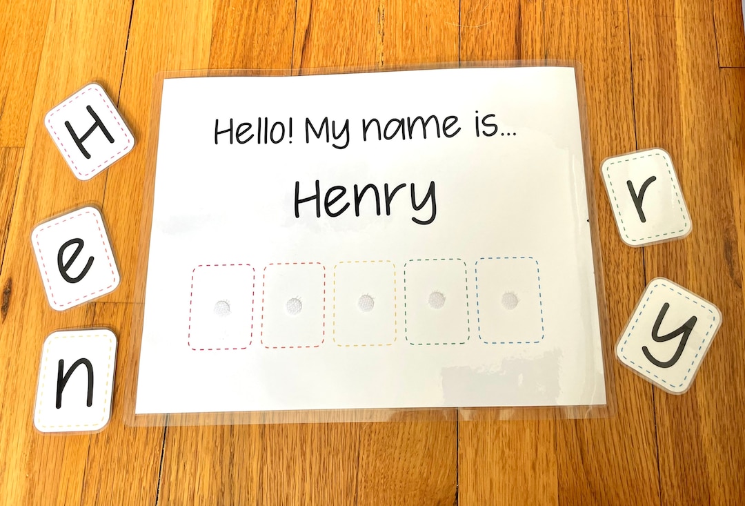 Digital Toddler Name Activity - Letter Matching Activity Sheet ...