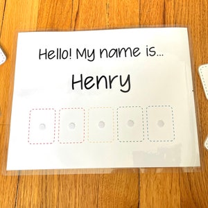Digital Toddler Name Activity - Letter Matching Activity Sheet ...
