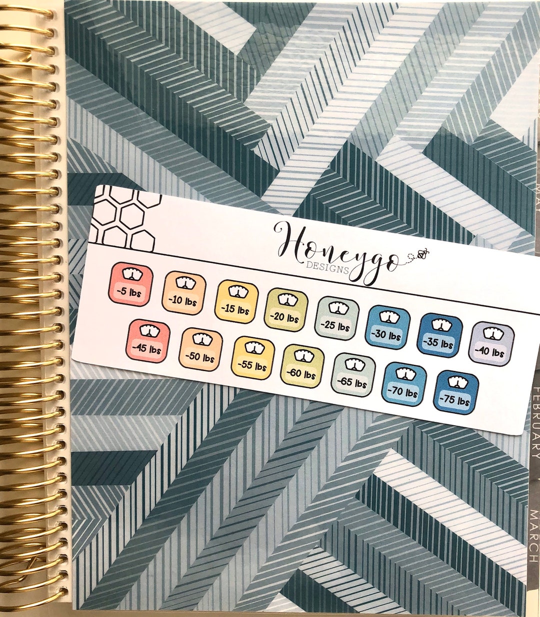 Weight Tracker - Diet Stickers - Weight Loss Tracker - Weight Loss ...