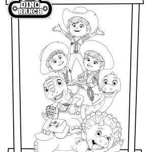 20 Pages of Dino Ranch Coloring Book Printable PDF Coloring Book Dino ...