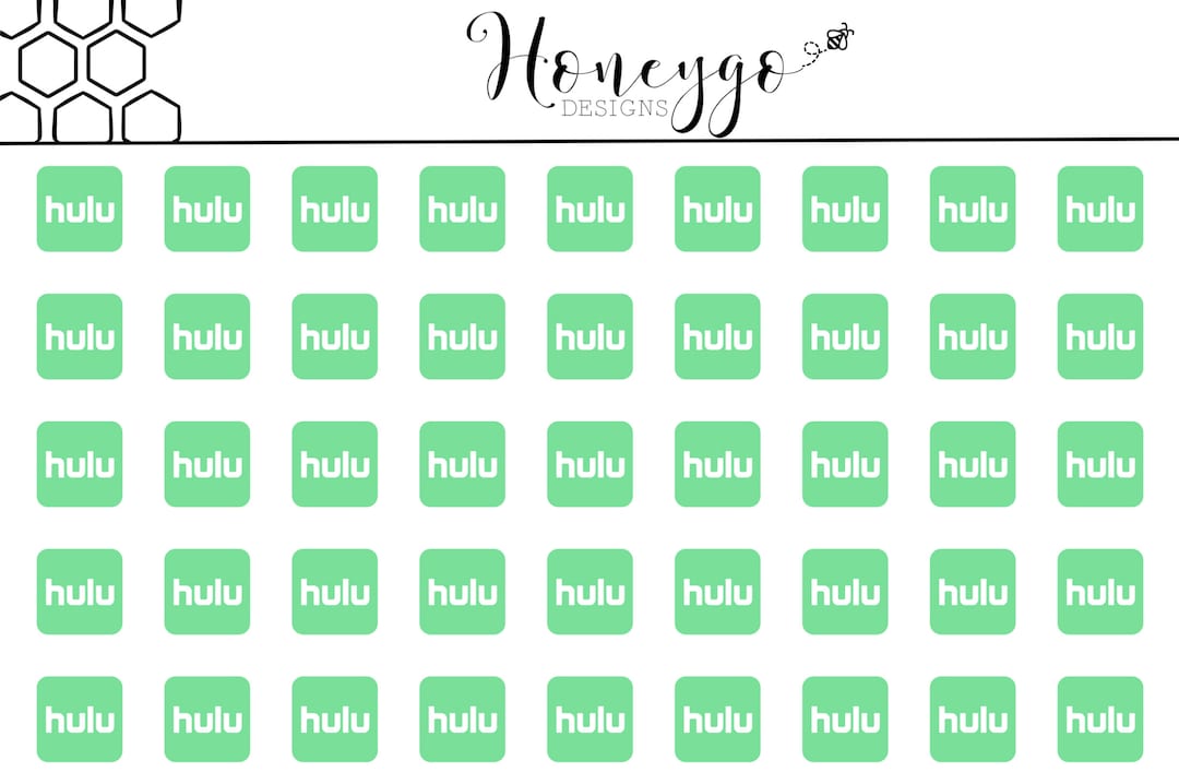 Hulu Logo Stickers: TV Streaming Planner Stickers - 45 Piece Set - Etsy