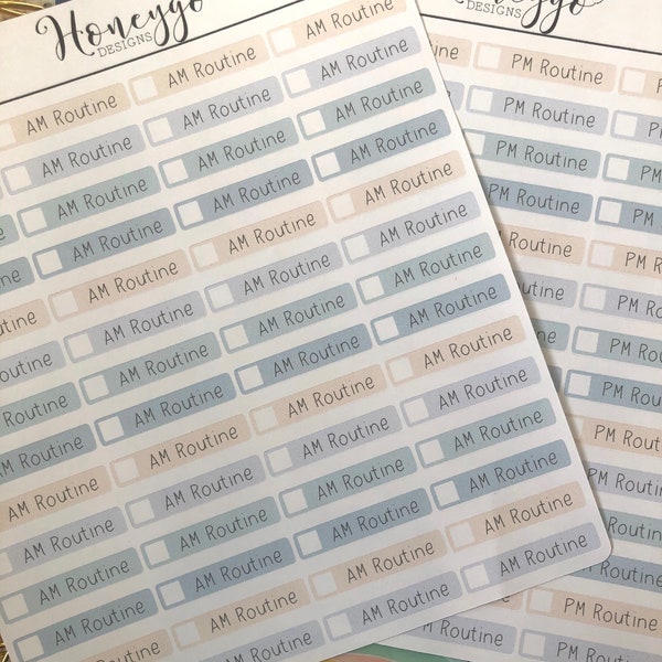 Routine Stickers - Etsy