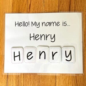 Digital Toddler Name Activity - Letter Matching Activity Sheet ...