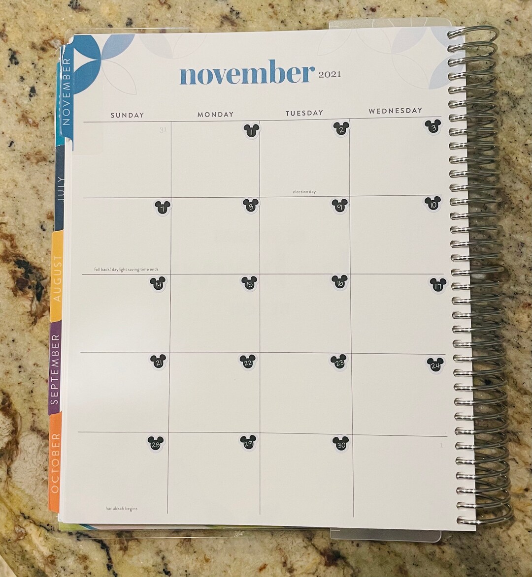 Mickey Mouse Date Stickers: Planner Calendar Dots - Etsy