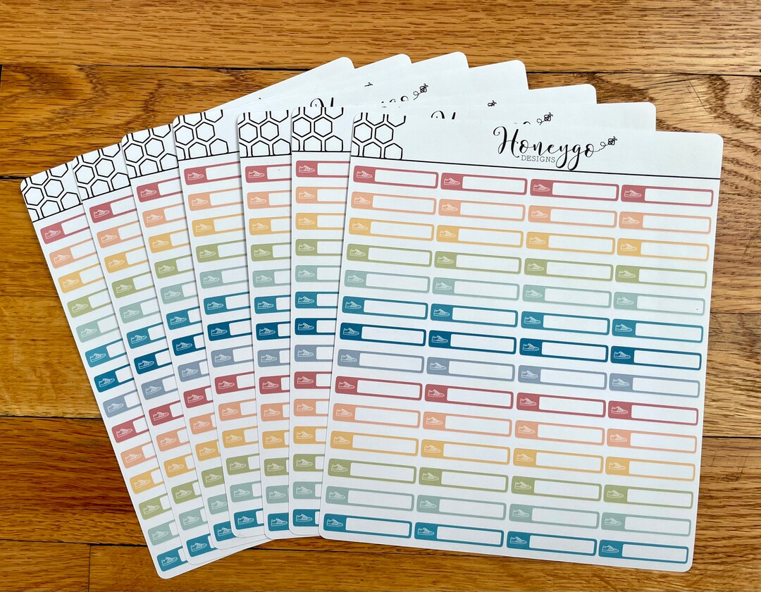 Daily Step Tracker Stickers: Fitness Planner Stickers - Annual Pack - Etsy