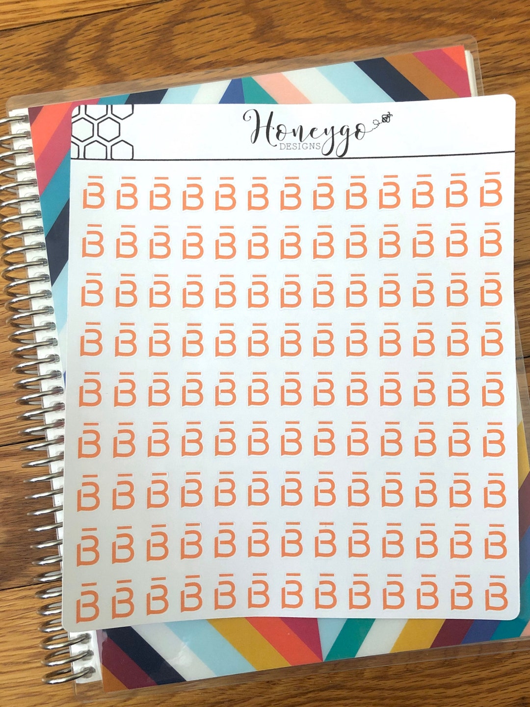 Barre3 Logo Stickers: Fitness Planner Kit (117 Ct) - Etsy