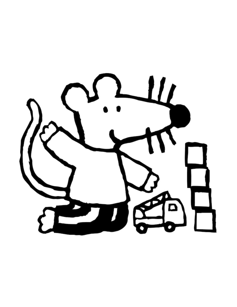 Maisy Coloring Pages: 12 Sheet Printable Set (PDF) - Etsy