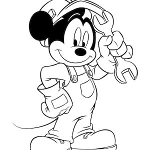 Mickey and Friends Coloring Book: 20 Printable Pages (PDF) - Etsy