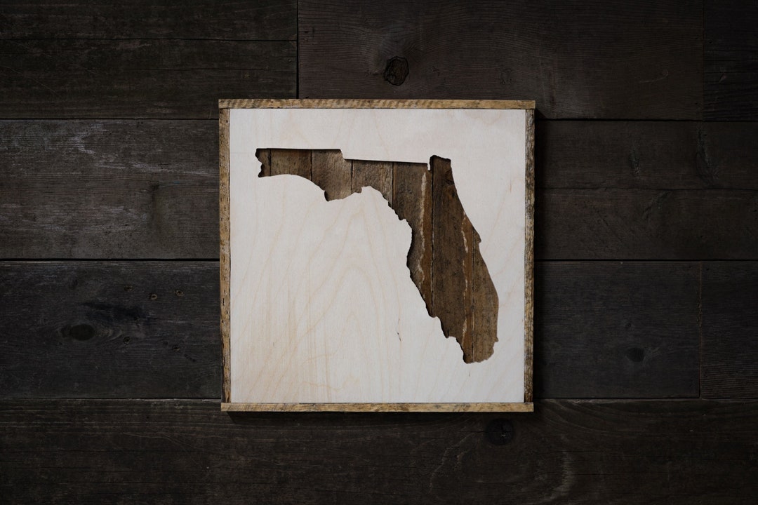 Florida From Salvaged Wood - the United States by Bodeche - Etsy