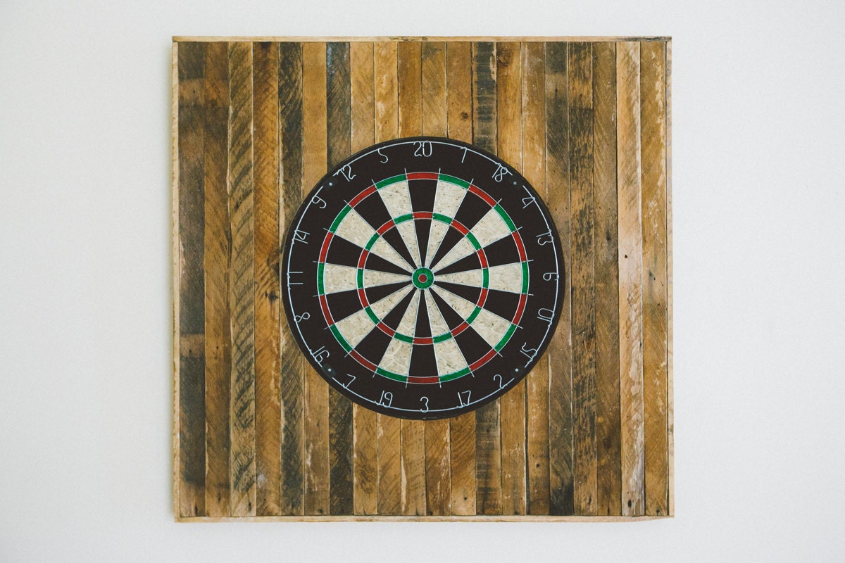 Handcrafted Reclaimed Wood Lath Dart Board - Etsy