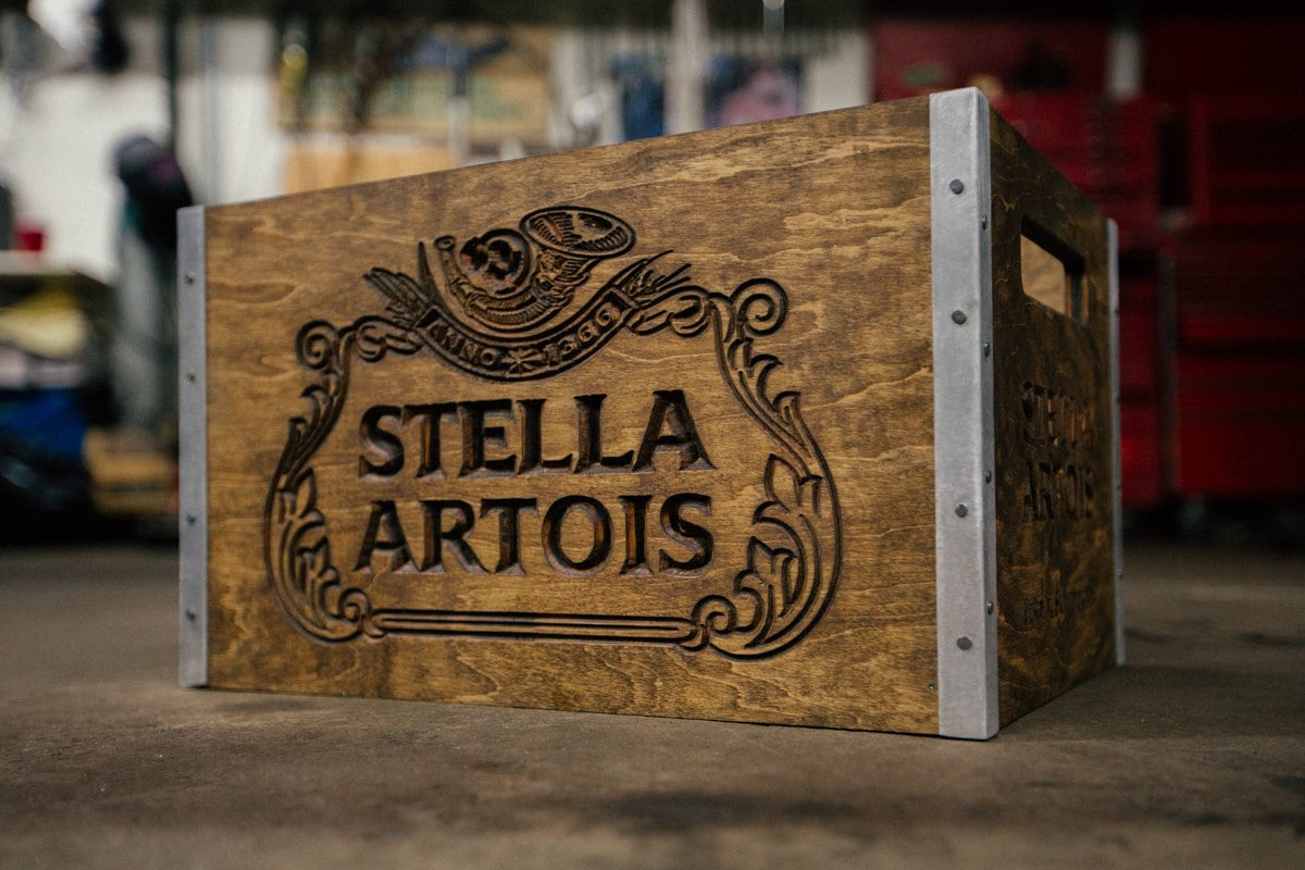 Stella Artois Personalized Beer Crate - Bodeche X Lookwright - Etsy