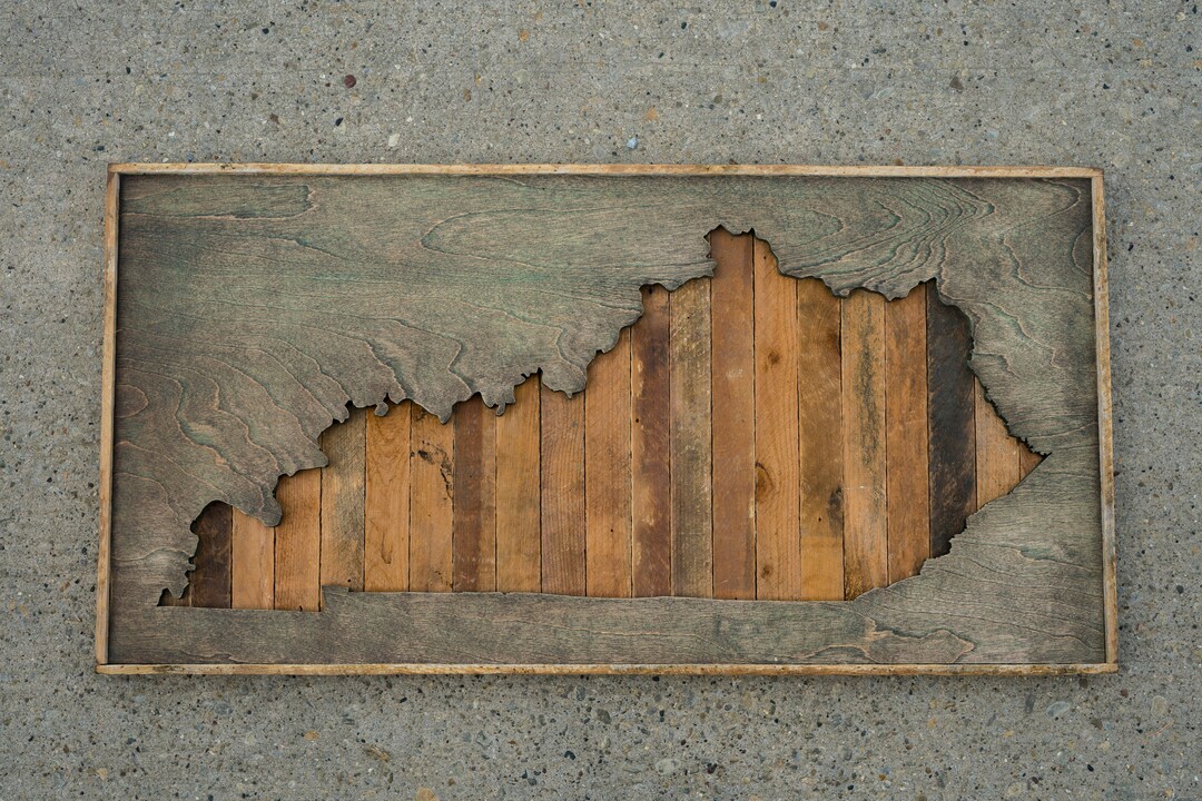 Handcrafted State of Kentucky on Salvaged Wood - Etsy