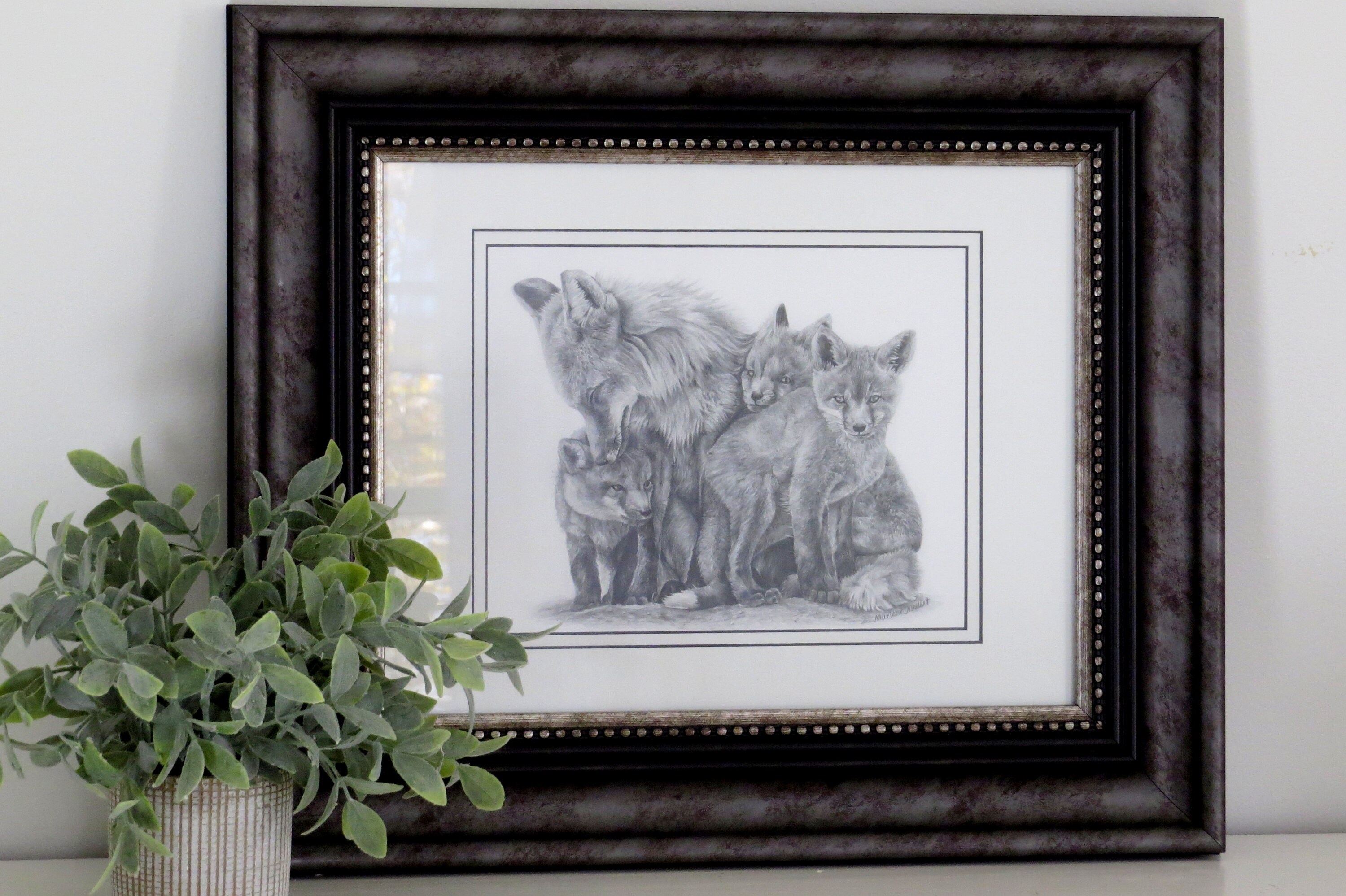 Fox Family Art Print, Wildlife Art for Wall, Fox Decor for Nursery, Fox ...