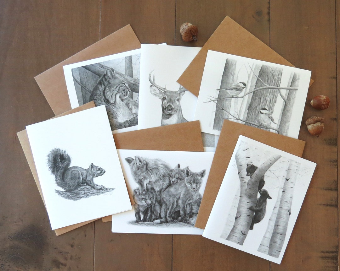 Smoky Mountain Wildlife Cards, National Park Gift, Card for Nature ...